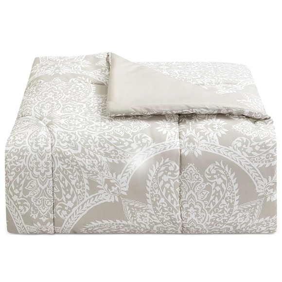sunham | Bedding | New Reversible Sunham Neutral Damask Queen 8pc ...
